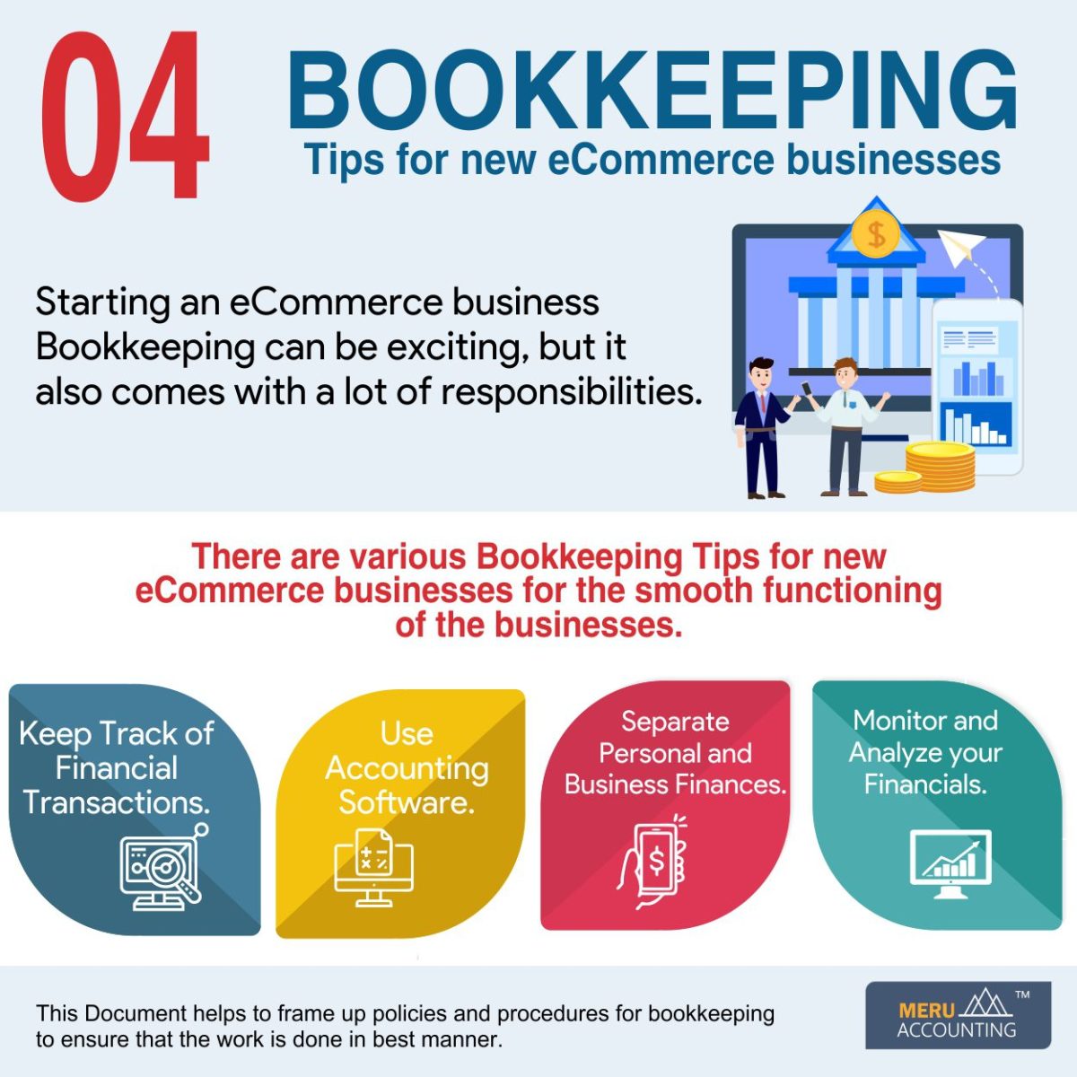 4 Bookkeeping Tips for new eCommerce businesses - Meru Accounting