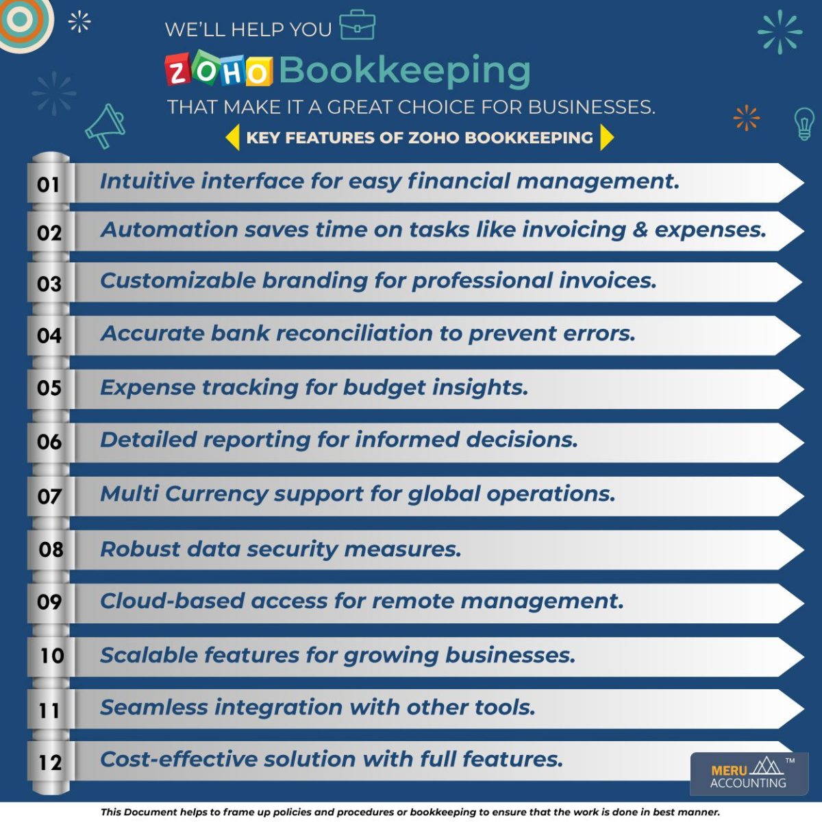 Key Features of Zoho Bookkeeping for Businesses.